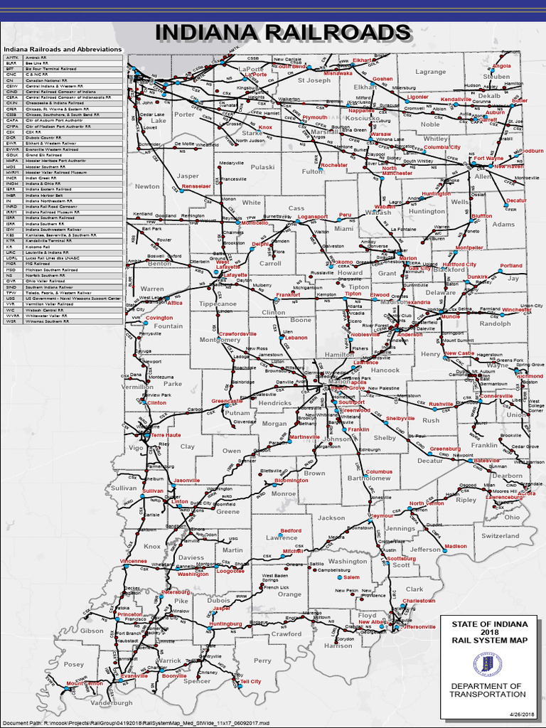 2018 Statewide Rail System Map | PDF | Railway Companies | Rail Transport