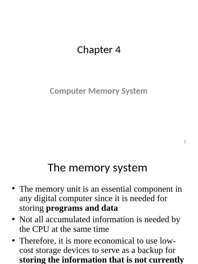 CH 4A - Cache Memory | PDF | Computer Data Storage | Random Access Memory