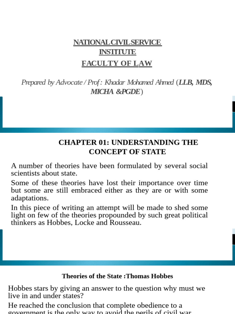 Chapter 01 - Concept of The State | PDF | State (Polity) | Sovereignty