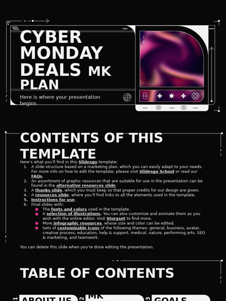 Cyber Monday Deals MK Plan by Slidesgo | PDF | Planets | Saturn
