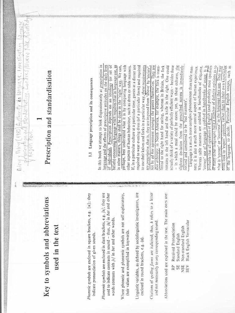 Milroy y Milroy 1985 Cap. 1 | PDF