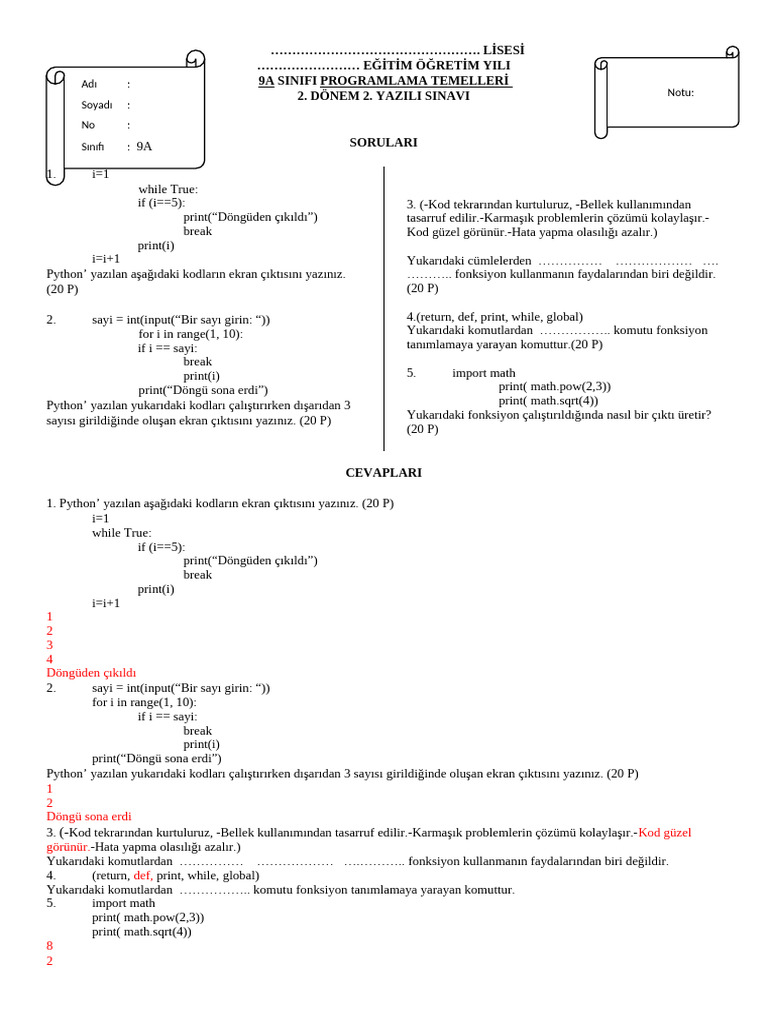 programlama 2d2y | PDF
