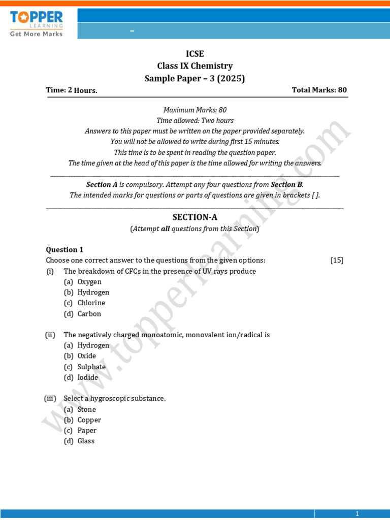 Topper 110 1 2 Chemistry Question Up202409201158 1726813714 7689 | PDF ...
