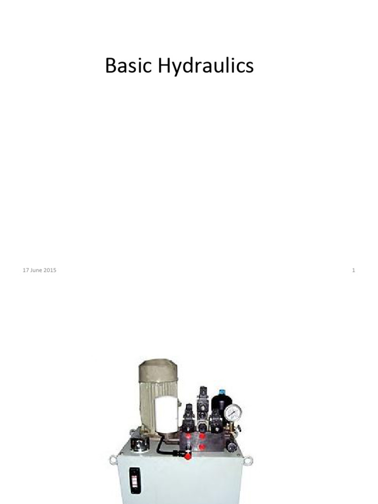Basic Hydraulics | PDF | Pump | Valve