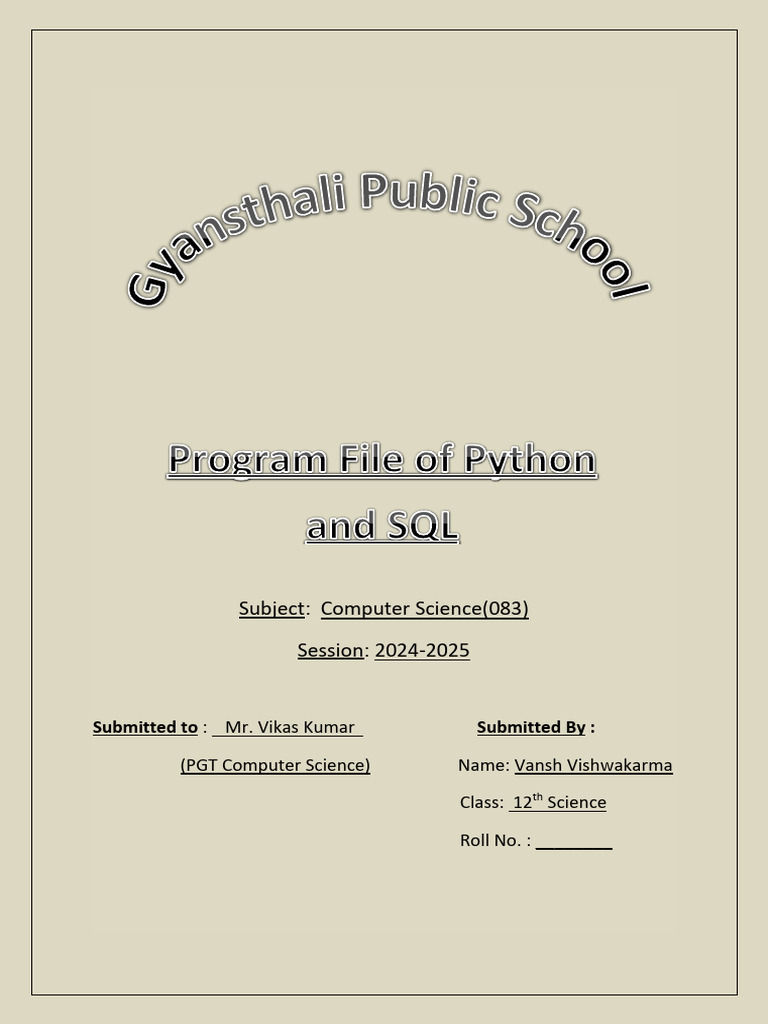 Program File Vansh | PDF