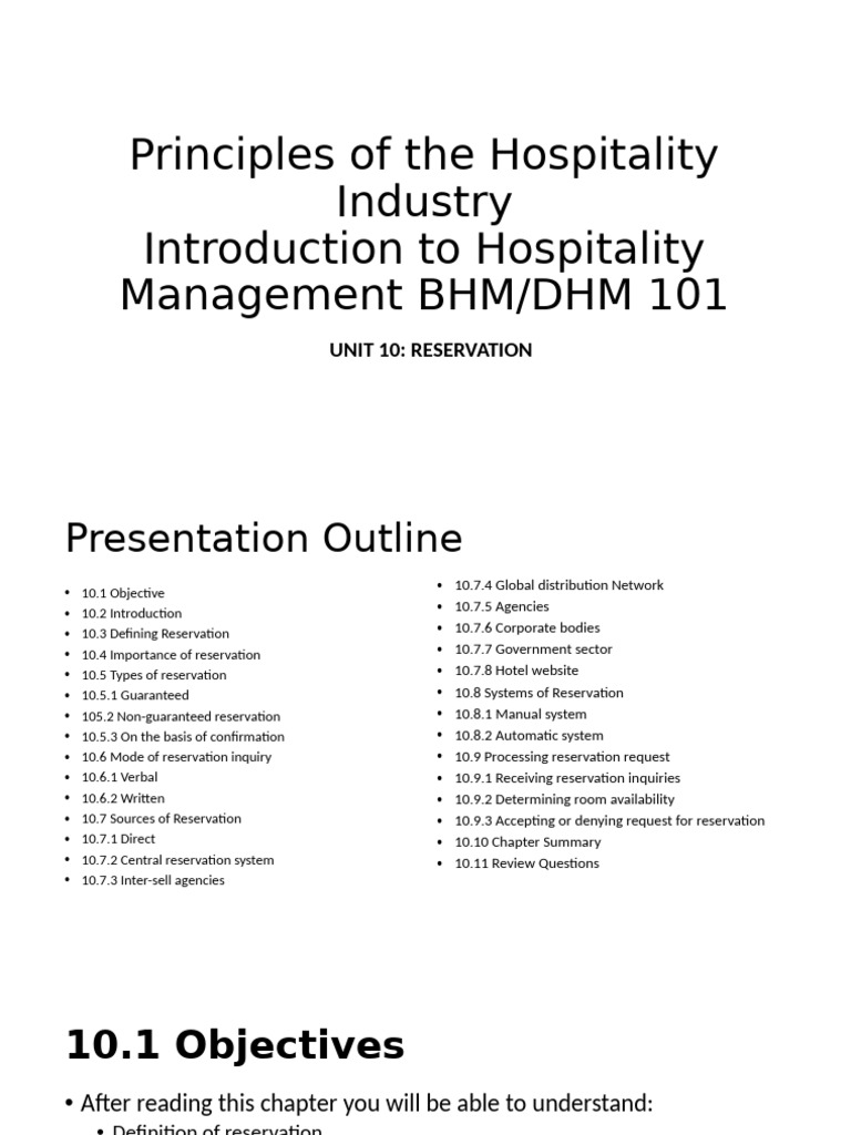 Unit 10 Notes Reservations | PDF | Fax | Payments