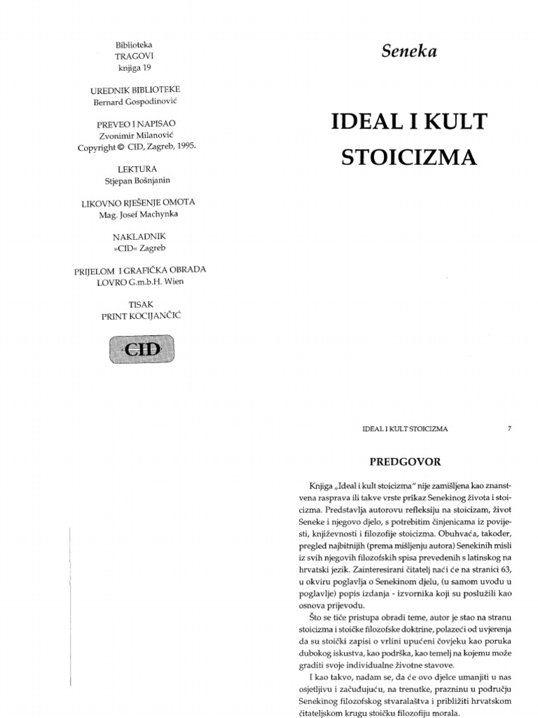 Seneka - Ideal I Kult Stoicizma | PDF