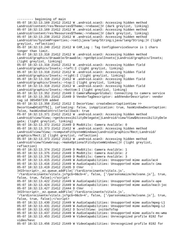 Logcat | PDF | Software Engineering | System Software