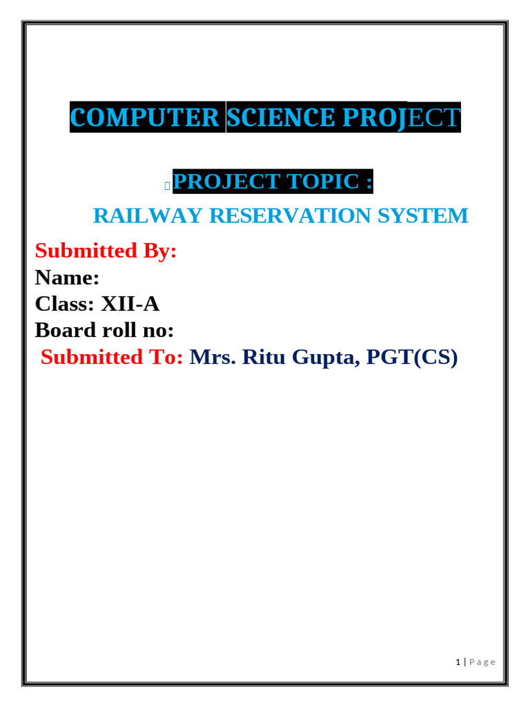 Railway Reservation | PDF | User (Computing) | Password