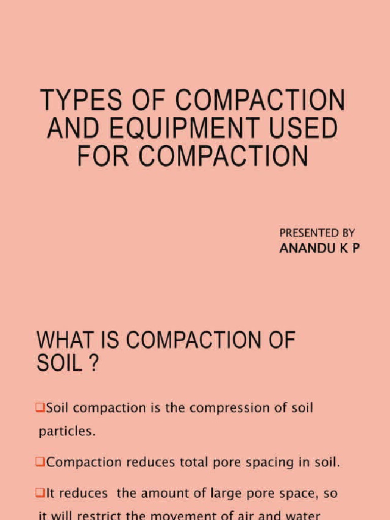 Types of Compaction and Equipment Used For Compaction | PDF