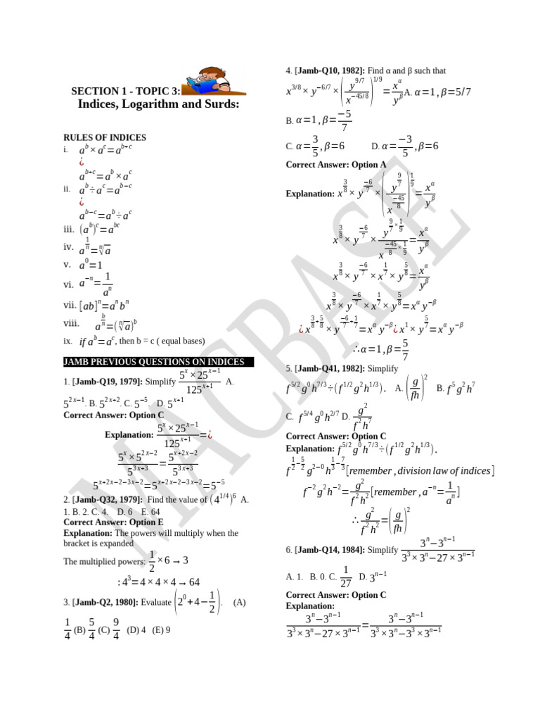 Favour Indices | PDF | Mathematics | Mathematical Objects