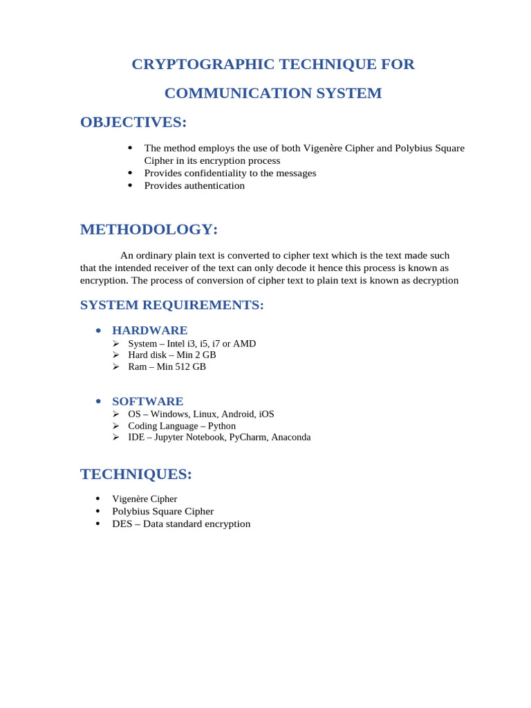 Cryptographic Technique For Pdf