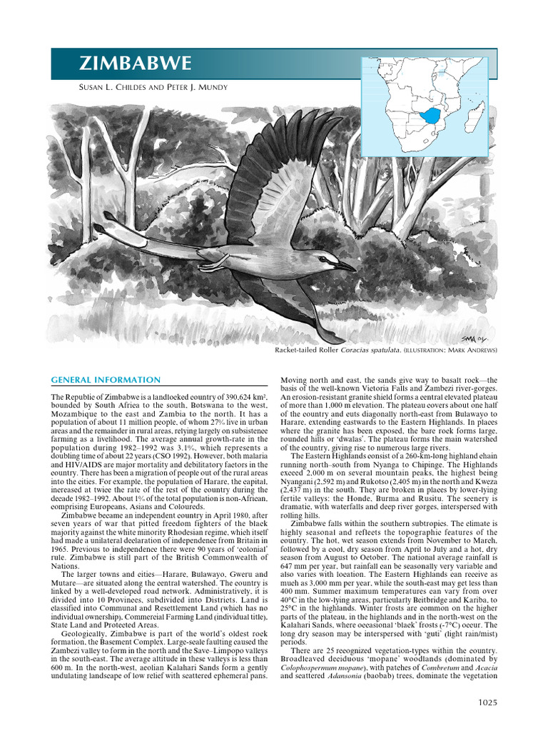 Biomes and Bird Areas of Zimbabwe | PDF | Zimbabwe | Earth Sciences