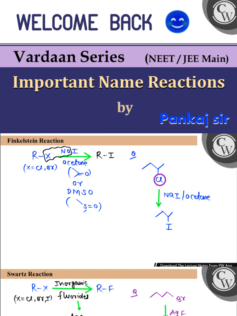 All Important Names Reactions in One Shot (1)-Invert | PDF