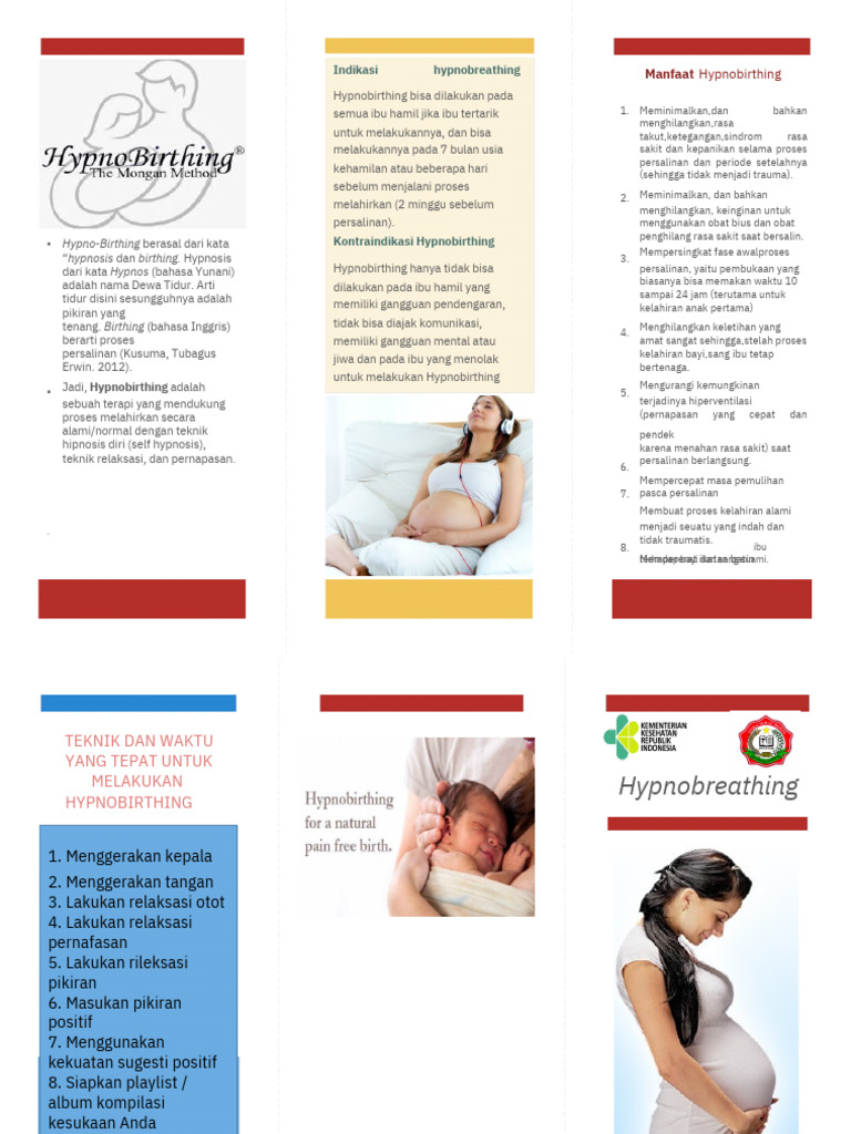 Leaflet Hypnobreathing Putri d3 Kebidanan TK 1 | PDF