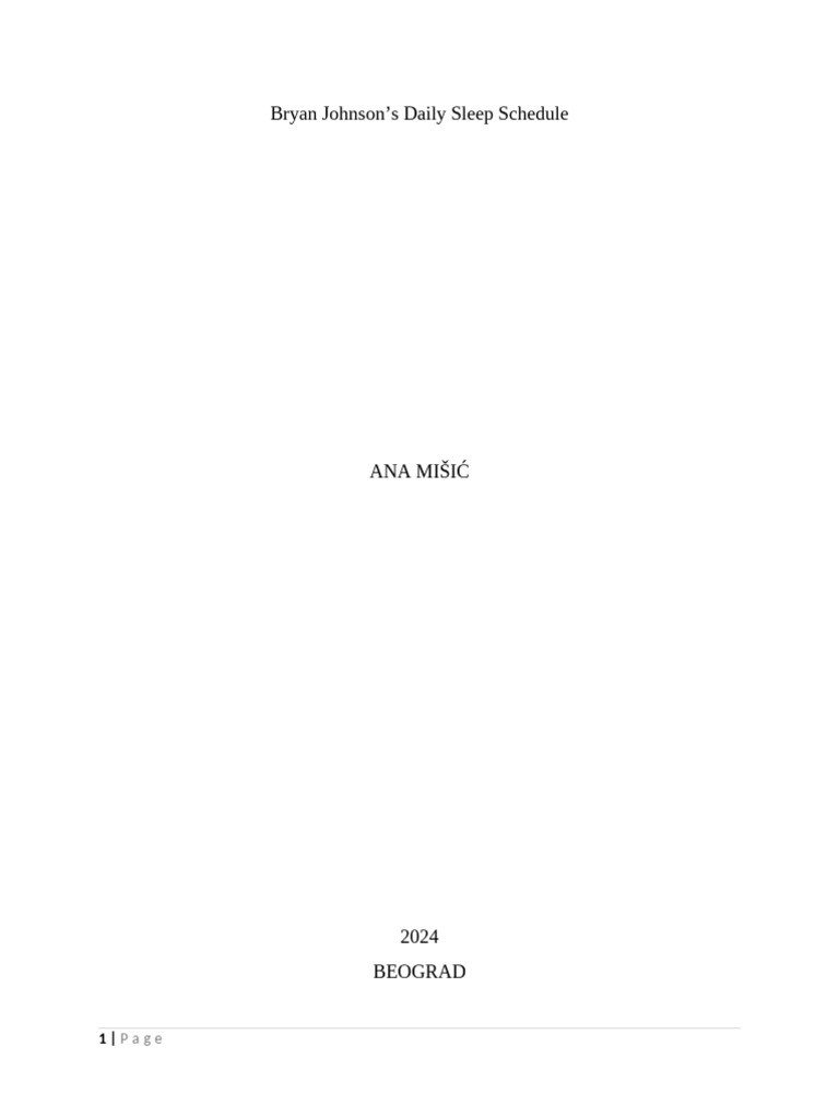 Bryan Johnson's Sleep Routine Insights | PDF | Sleep | Determinants Of ...