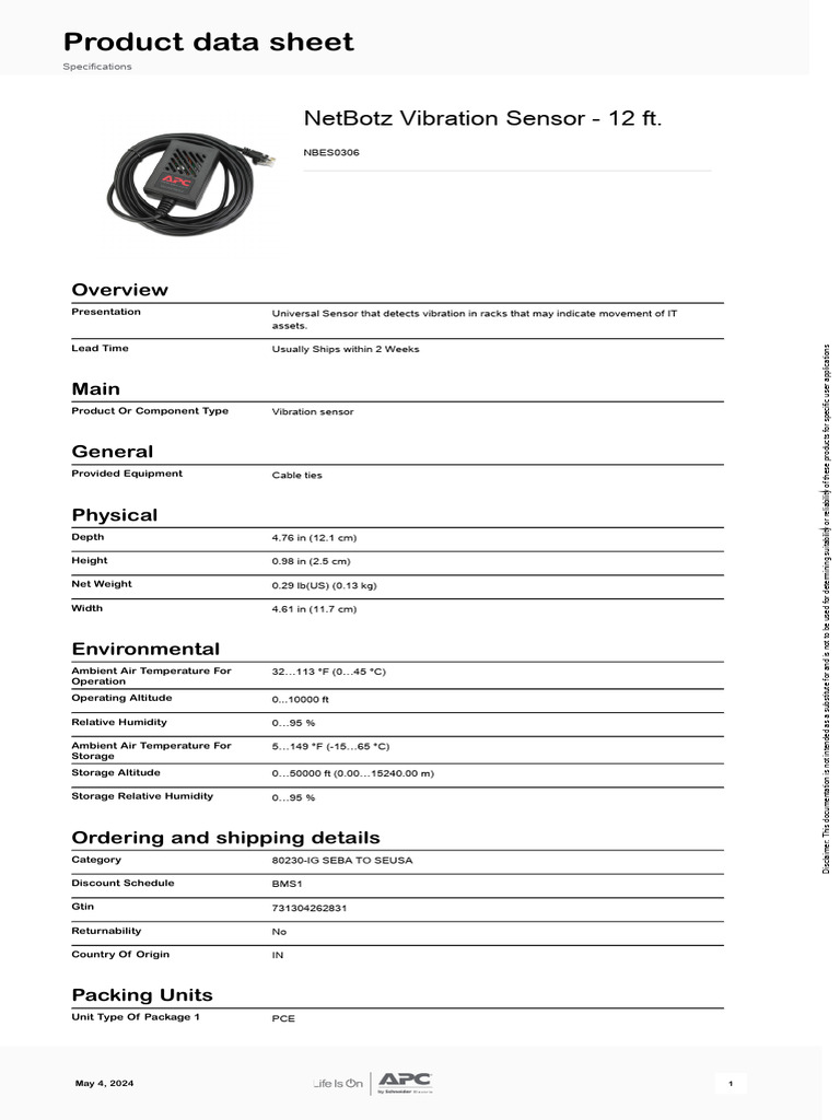 APC_NetBotz_NBES0306 | PDF