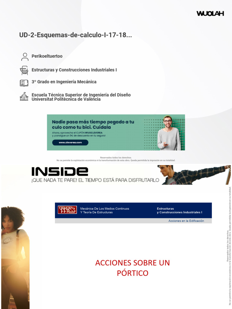 UD 2 Esquemas de Calculo I 17 18 T | PDF | Ingeniería mecánica | Ingeniería de Edificación