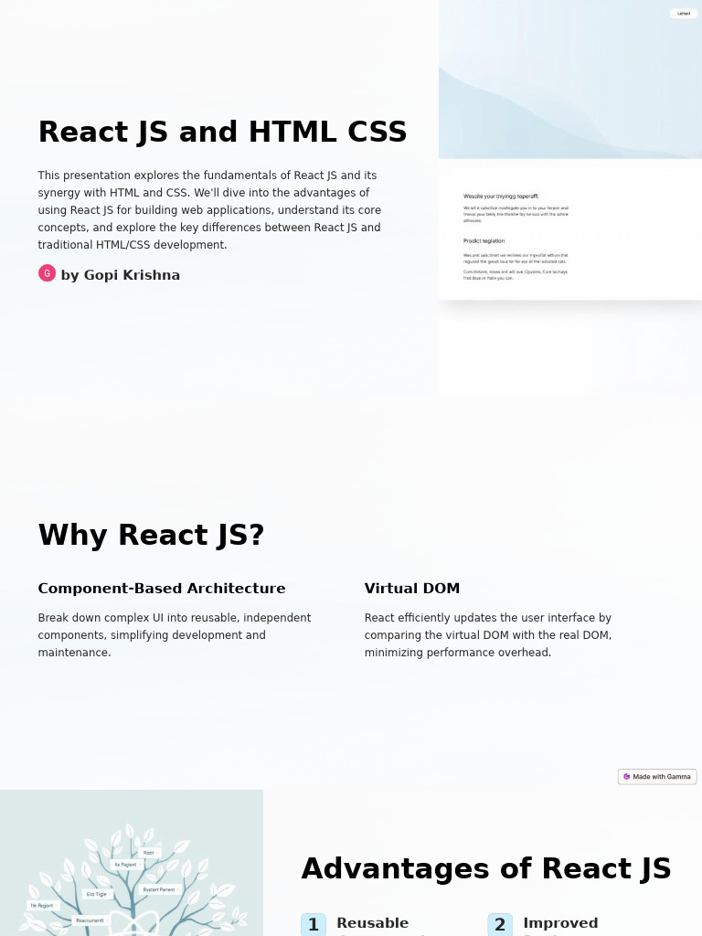 React Js and HTML Css | PDF | Document Object Model | Computer Engineering