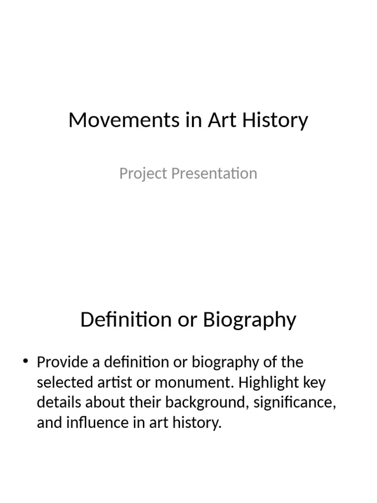 Movements in Art History Presentation | PDF