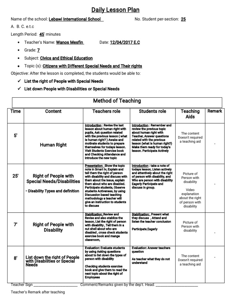 Lesson Plan PDF | PDF