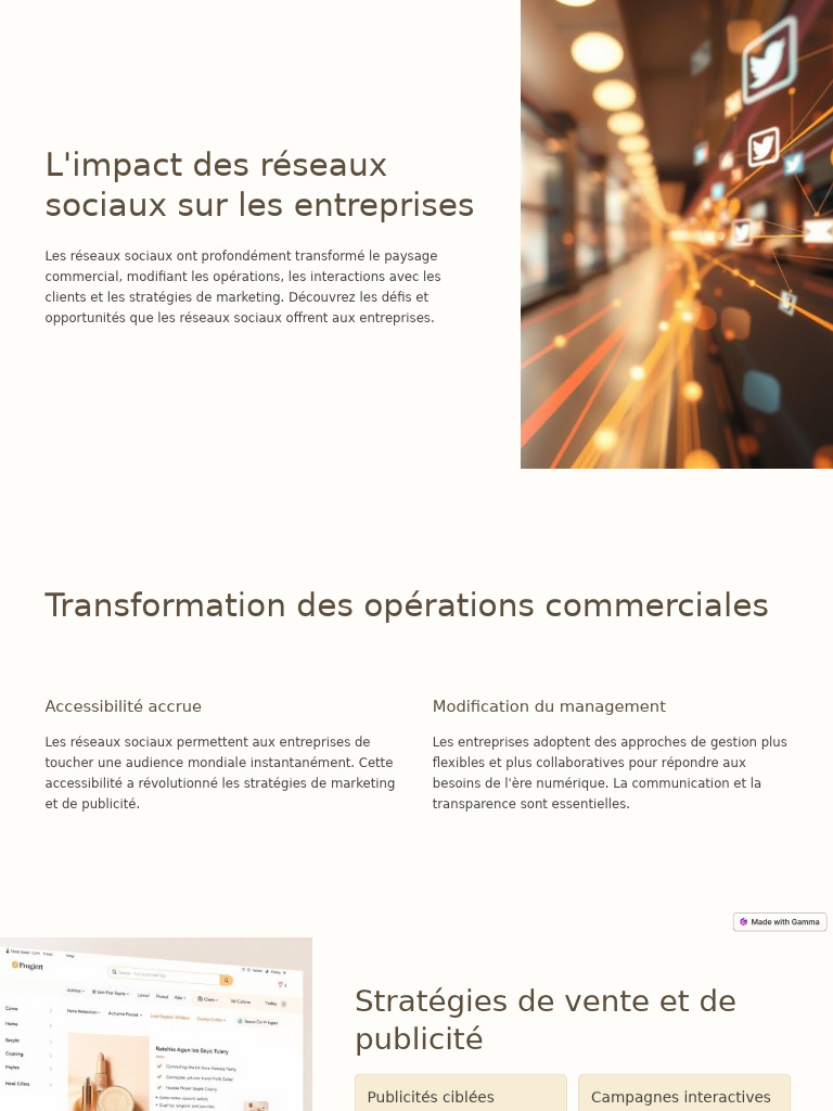 Limpact Des Reseaux Sociaux Sur Les Entreprises | PDF | Réseaux sociaux ...