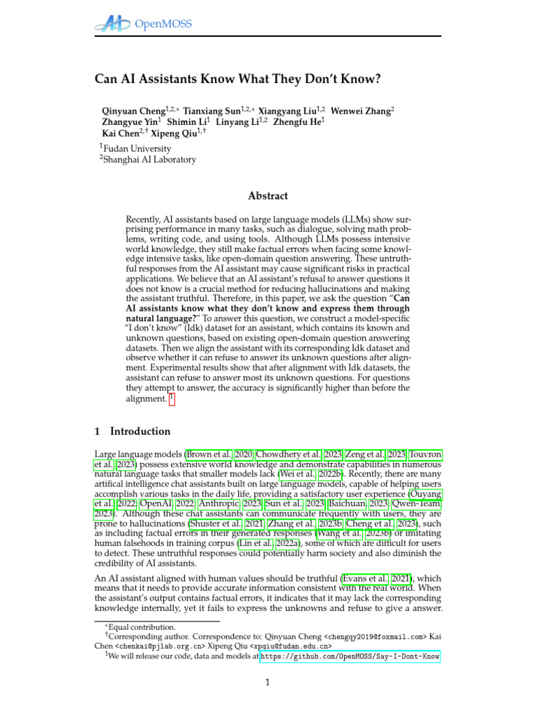 AI Assistants: Knowing Unknowns | PDF | Artificial Intelligence ...