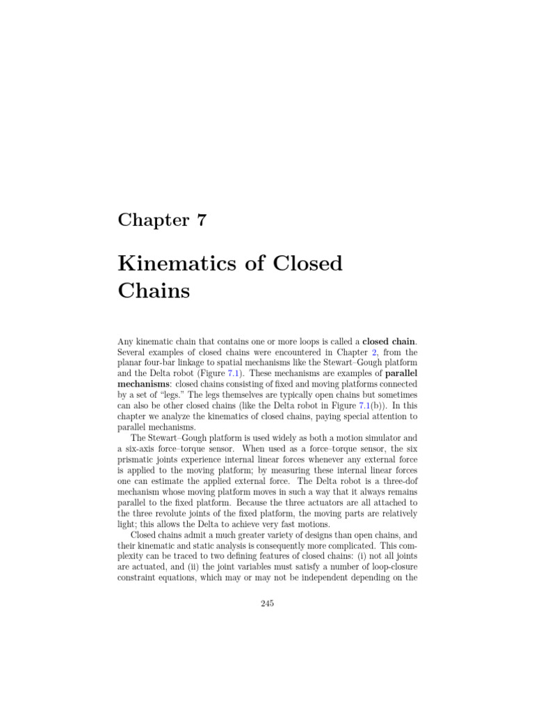 MR_ch07_kinematics_closed_chains | PDF | Kinematics | Force