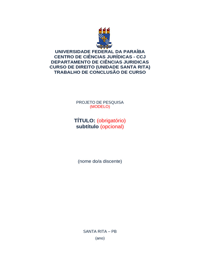 Modelo_de_Projeto_de_Monografia_DCJ | PDF | Teoria | Science