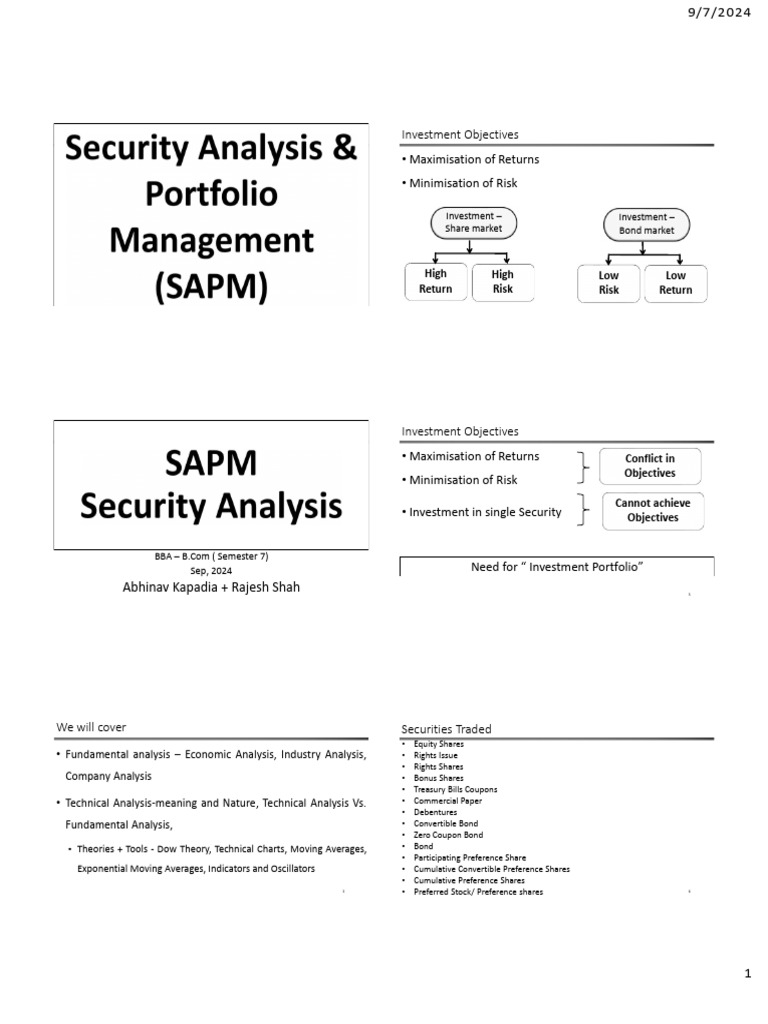 FA +TA - Sep 24 | PDF | Technical Analysis | Stocks