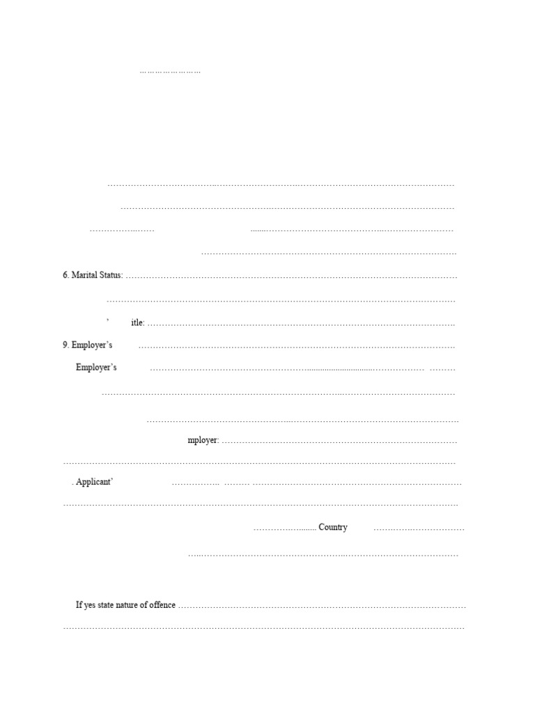 A.S.4 Form Application For Security Vetting | PDF | Criminal Law ...