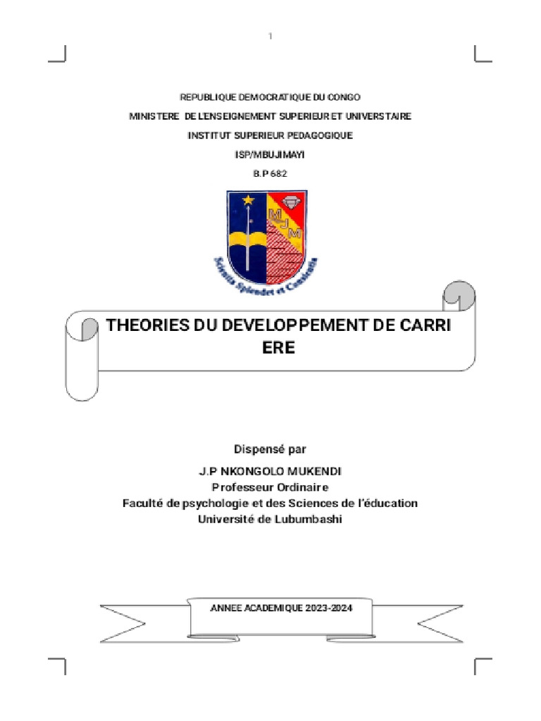 Théories Du Développement de Carrière L1 LMD - Phoenix - 051145 | PDF