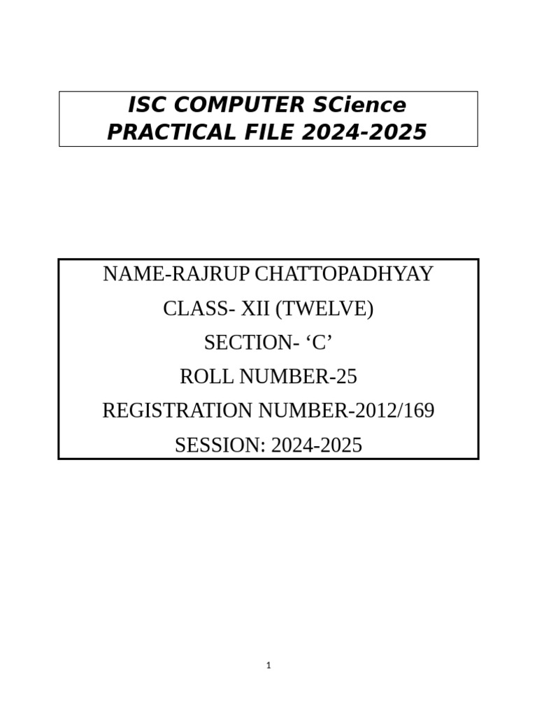 Computer Project Xii | PDF | Integer (Computer Science) | String ... Computer Project Xii | PDF | Integer (Computer Science) | String ...