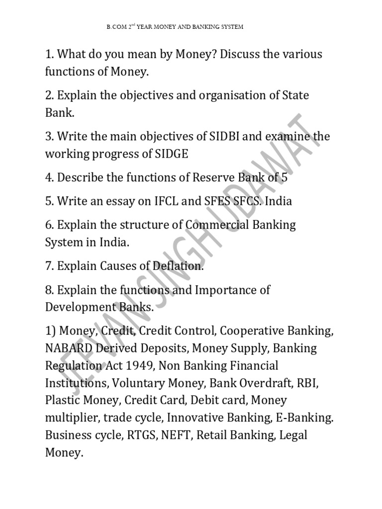 Money and Banking System Overview | PDF