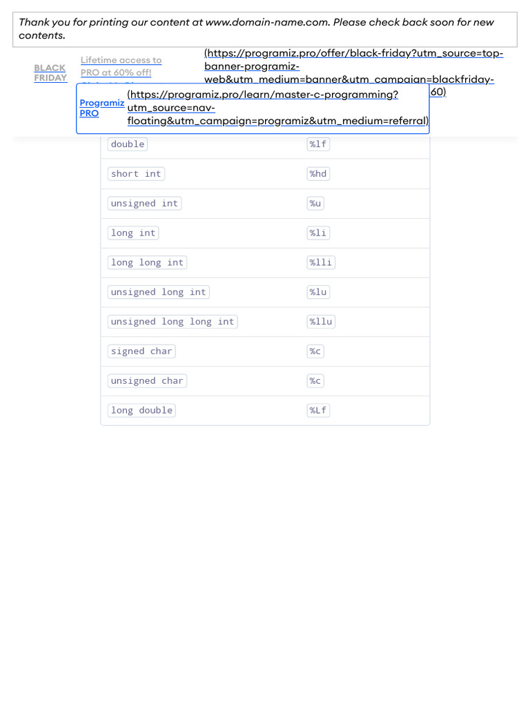 C -data types decleration | PDF