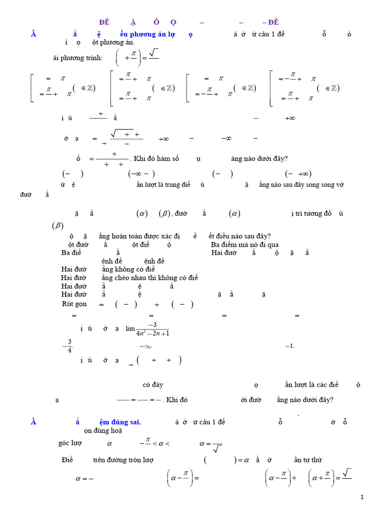 Đề 1. HK1-T11-CD | PDF