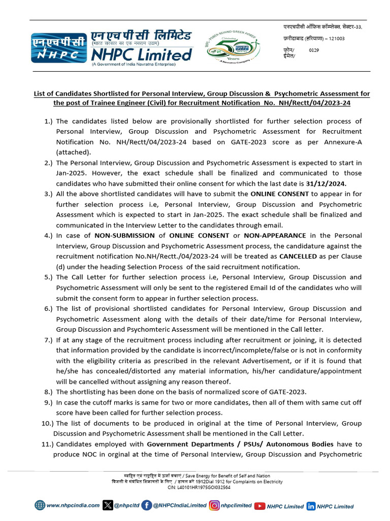 NHPC GATE 2023CE@TEAMMCQ | PDF