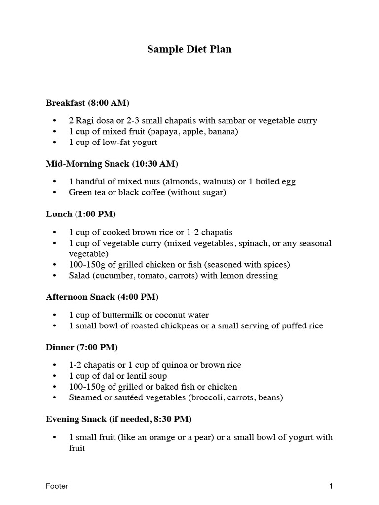 Balanced Meal Plan Guide | PDF