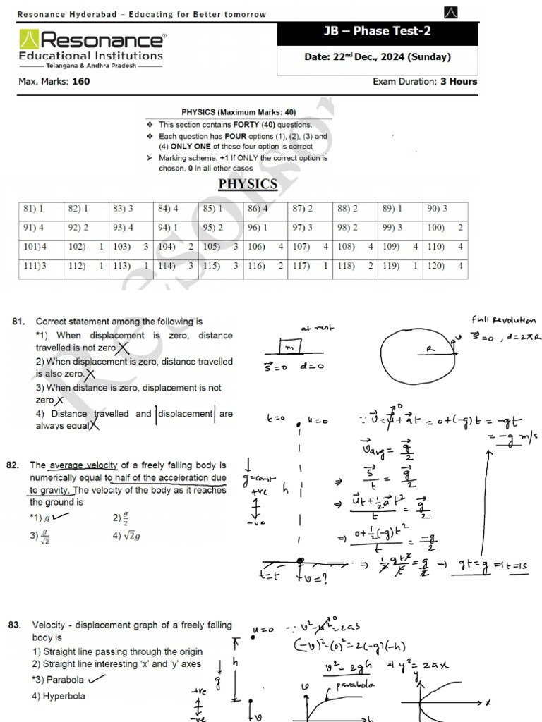 EAMCET PHASE TEST-02 | PDF
