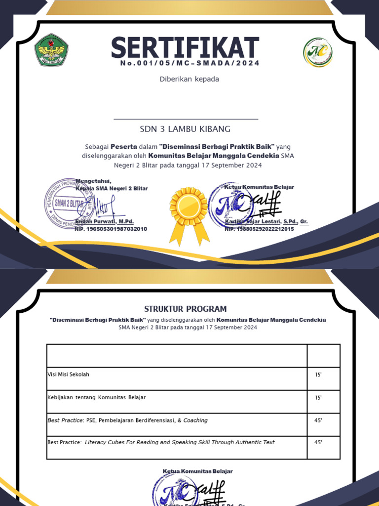 3 - Sertifikat-Kombel - Edi Susilo | PDF