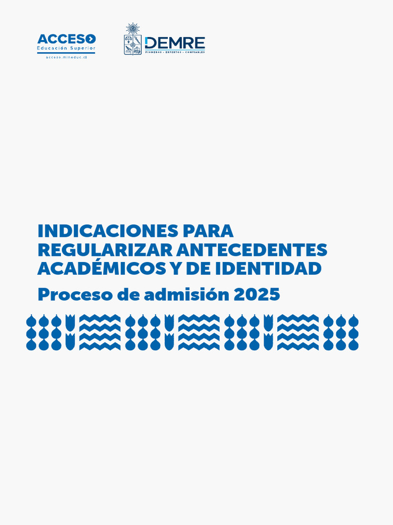Indicaciones para Regularizar Datos Academicos y de Identidad Paes ...