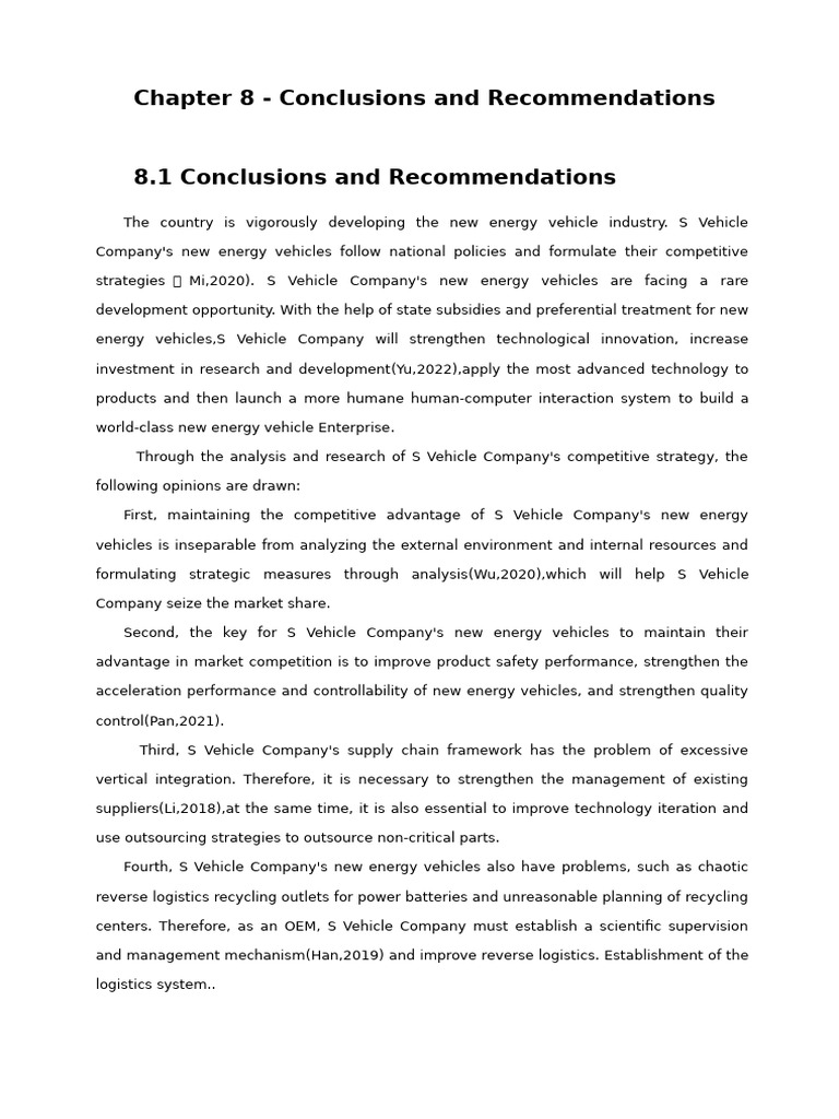 Chapter 8 - Conclusions and Recommendations | PDF | Supply Chain ...