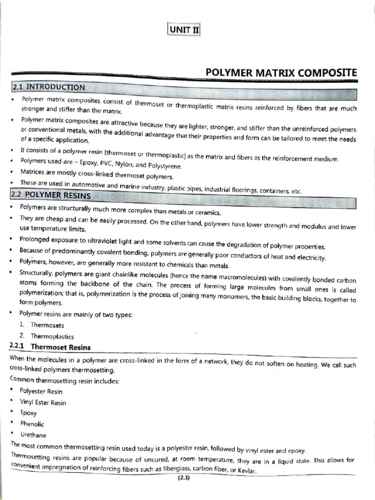 Overview of Polymer Matrix Composites | PDF | Composite Material ...
