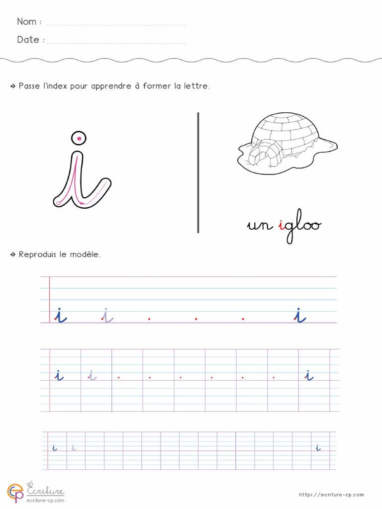 feuille-d-ecriture-cp-ecrire-la-lettre-i-minuscule-rin4 | PDF feuille-d-ecriture-cp-ecrire-la-lettre-i-minuscule-rin4 | PDF