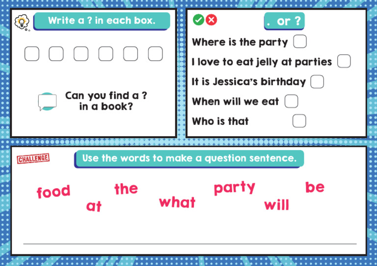 Year 1 Spag Question Marks Worksheet | PDF