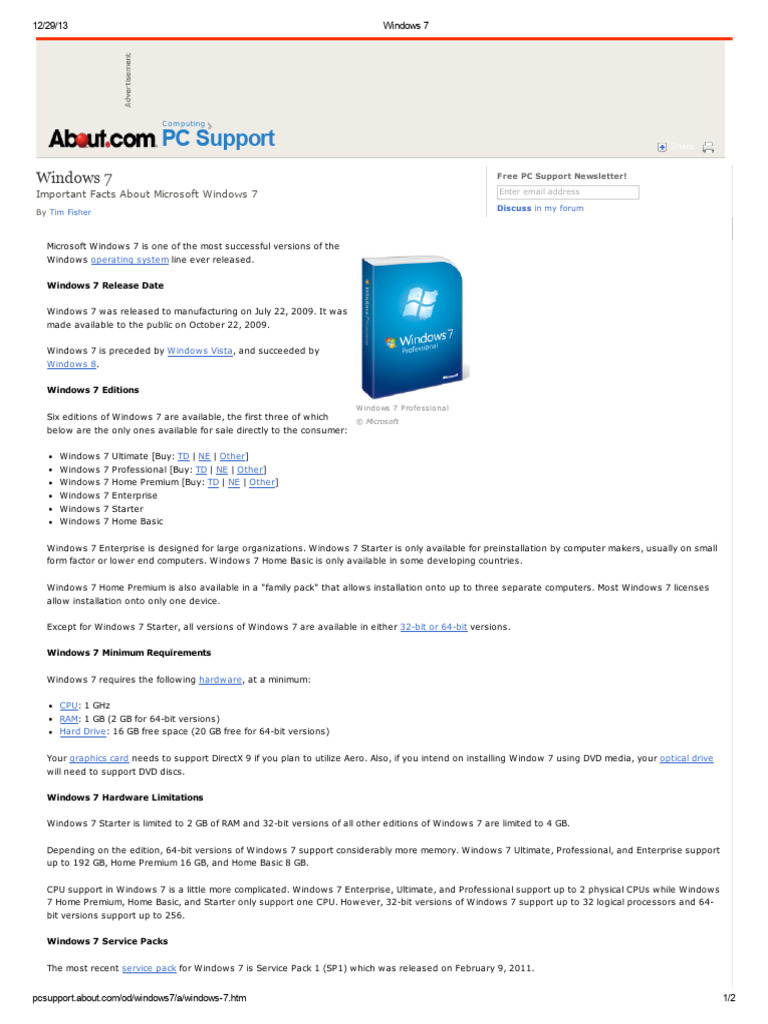 Windows 7 | PDF | Windows 7 | Microsoft Windows