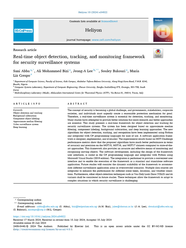 Realtime Object Detection Pdf Image Segmentation Artificial Neural Network