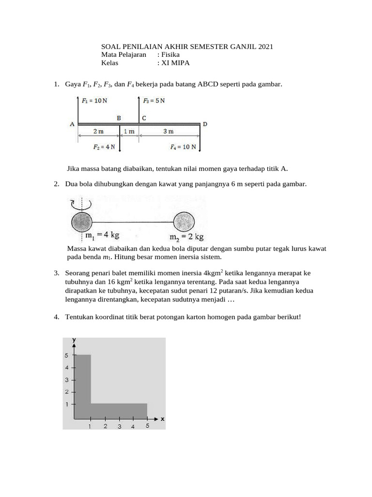 Soal Penilaian Akhir Semester Ganjil 2021 | PDF