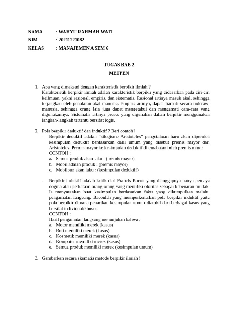 SOAL BAB 2 METPEN | PDF