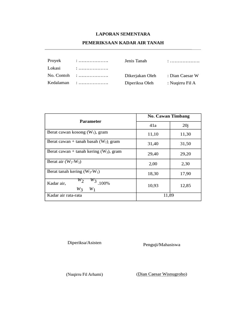 Laporan Sementara K7 | PDF
